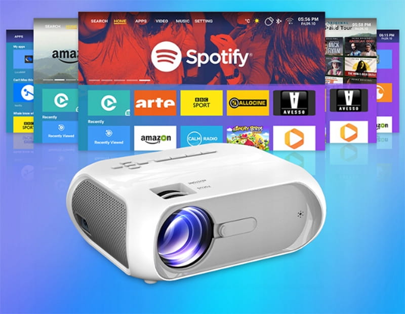 Projektor LED Projektor 4K Full HD 4500lm 4000: 1 200 '' WiFi Zenwire ...